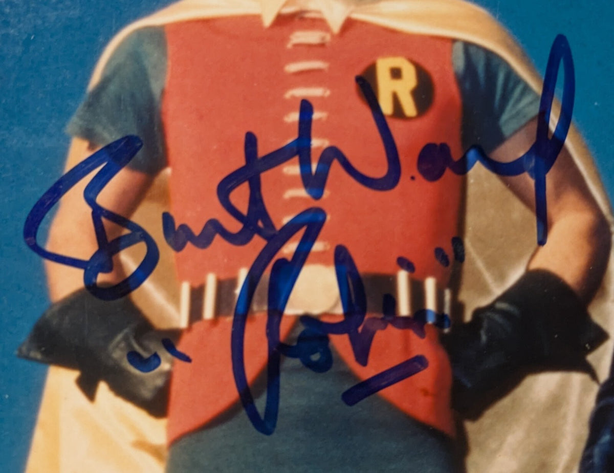 Adam West + Burt Ward Signed Autographed Photo JSA Batman Robin Cape C – Glory Days Sports