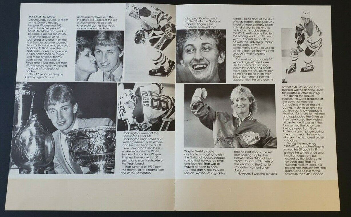1983 Wayne Gretzky Fan Club Biography NHL Hockey The Great One Kings O ...