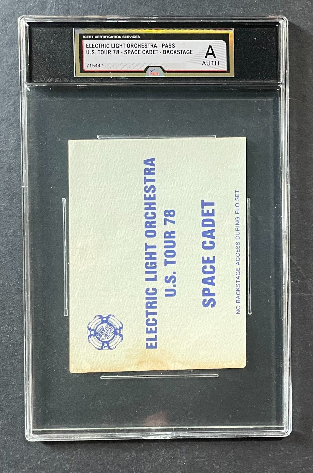 1978 Backstage Pass Electric Light Orchestra's ELO U.S. Tour Space Cad ...