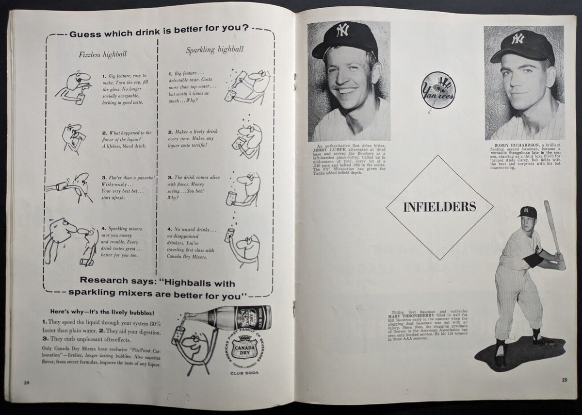 1958 World Series Game 3 Milwaukee Braves New York Yankees Baseball Pr ...