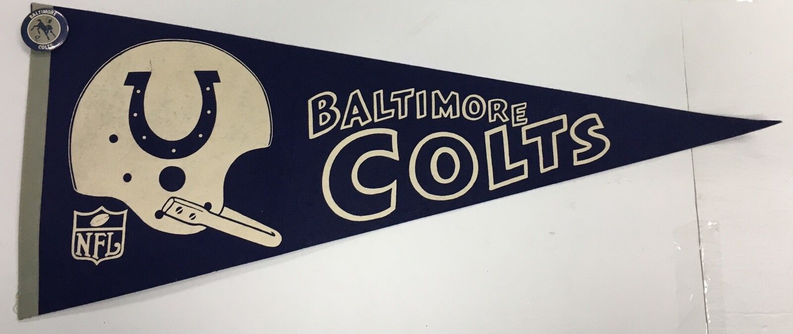 1960s NFL Baltimore Colts Vintage Full Size Football Logo Team Pennant ...