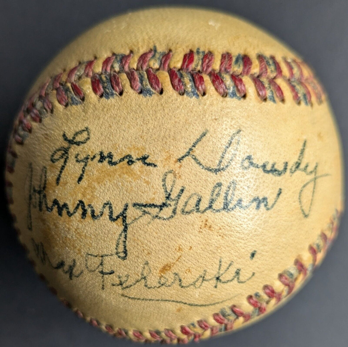 1949 Official International League Baseball Autographed By Famous Umpi ...