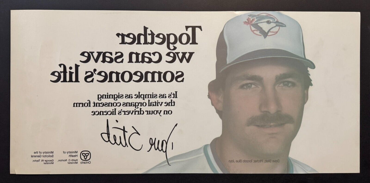 Circa 1982 Toronto Blue Jays Signed Autographed Dave Stieb TTC Subway ...