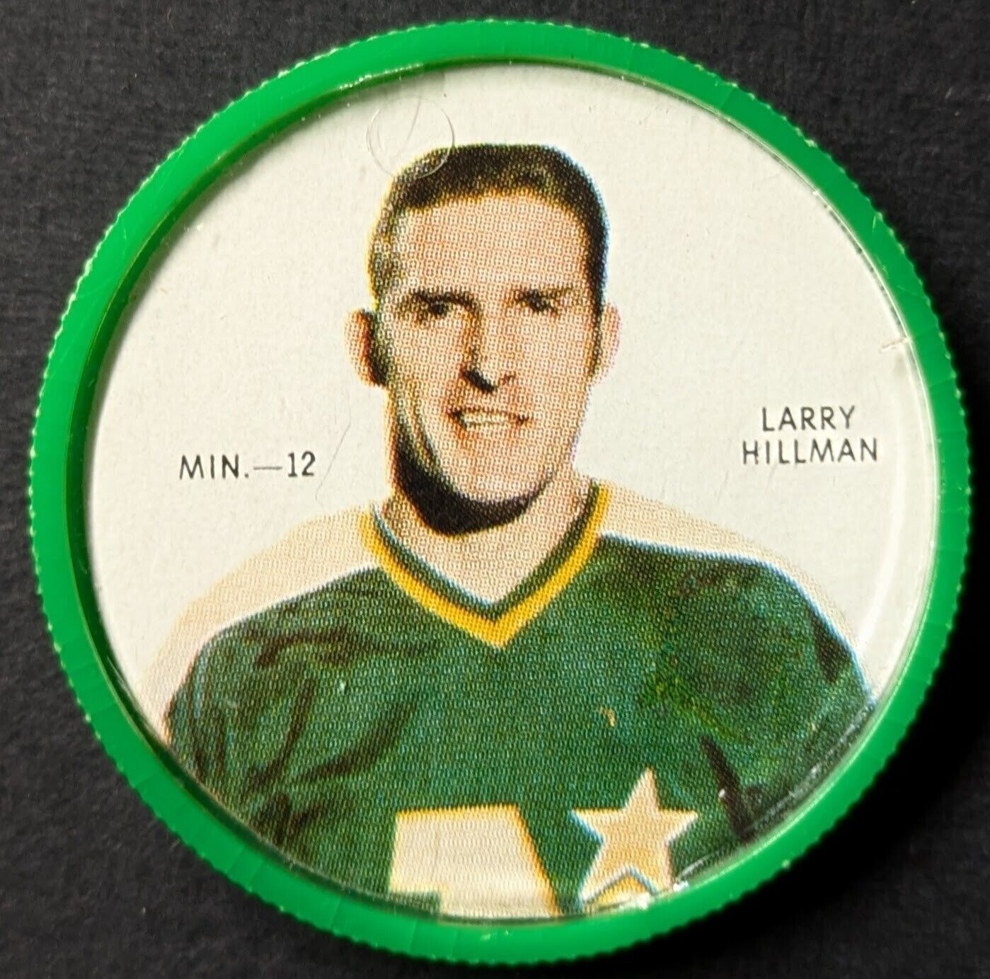 1968/69 Larry Hillman Minnesota North Stars Shirriff NHL Hockey Coin S ...