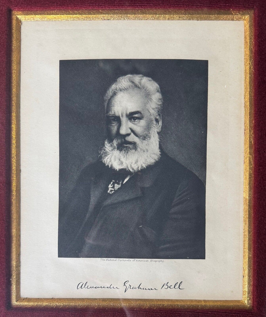 Alexander Graham Bell Signed Framed Note Autographed Phone Inventor JS ...