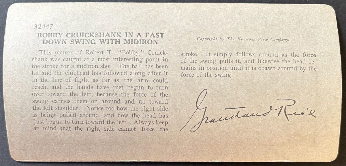 Bobby Cruickshank #34 1930s Keystone View Company Stereoview Golf Phot ...