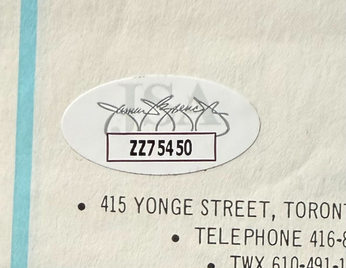 1977 Frank D. Selke Signed Letter JSA NHL Hockey Night Canada Golf Tou ...