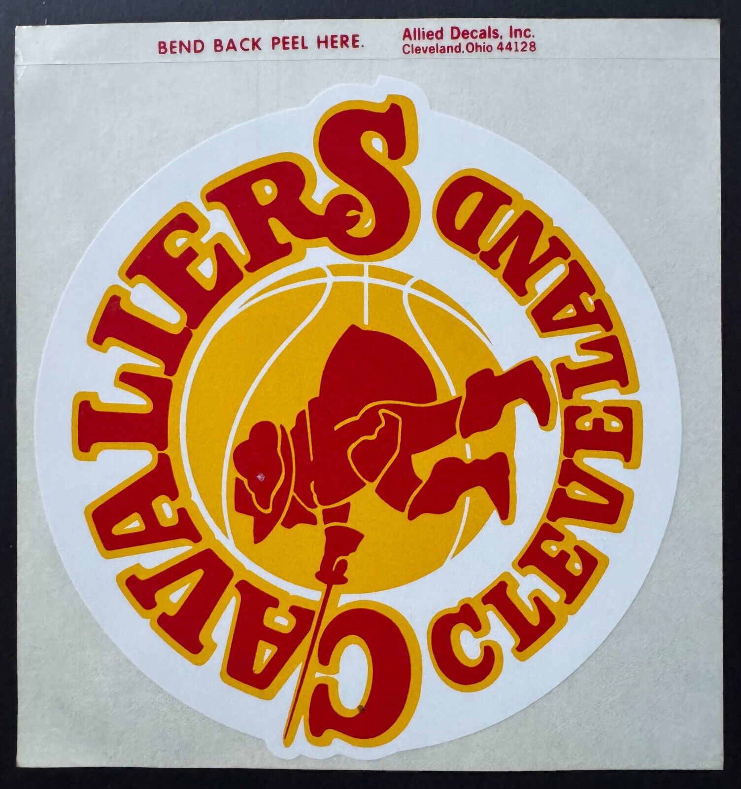 1970's Cleveland Cavaliers Decal Sticker Vintage NBA Basketball Memora ...