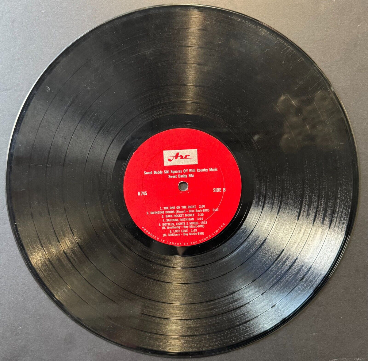 1972 Sweet Daddy Siki LP Record Wrestler WWE Country Music Canadian HO ...