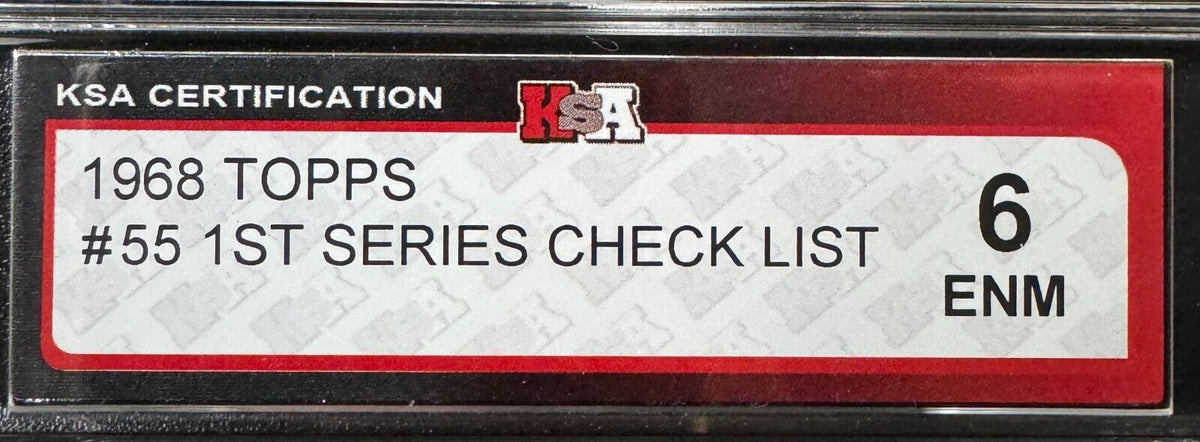 1968 Topps #55 1st Series Check List Card KSA 6 ENM NFL Fooball Checkl ...