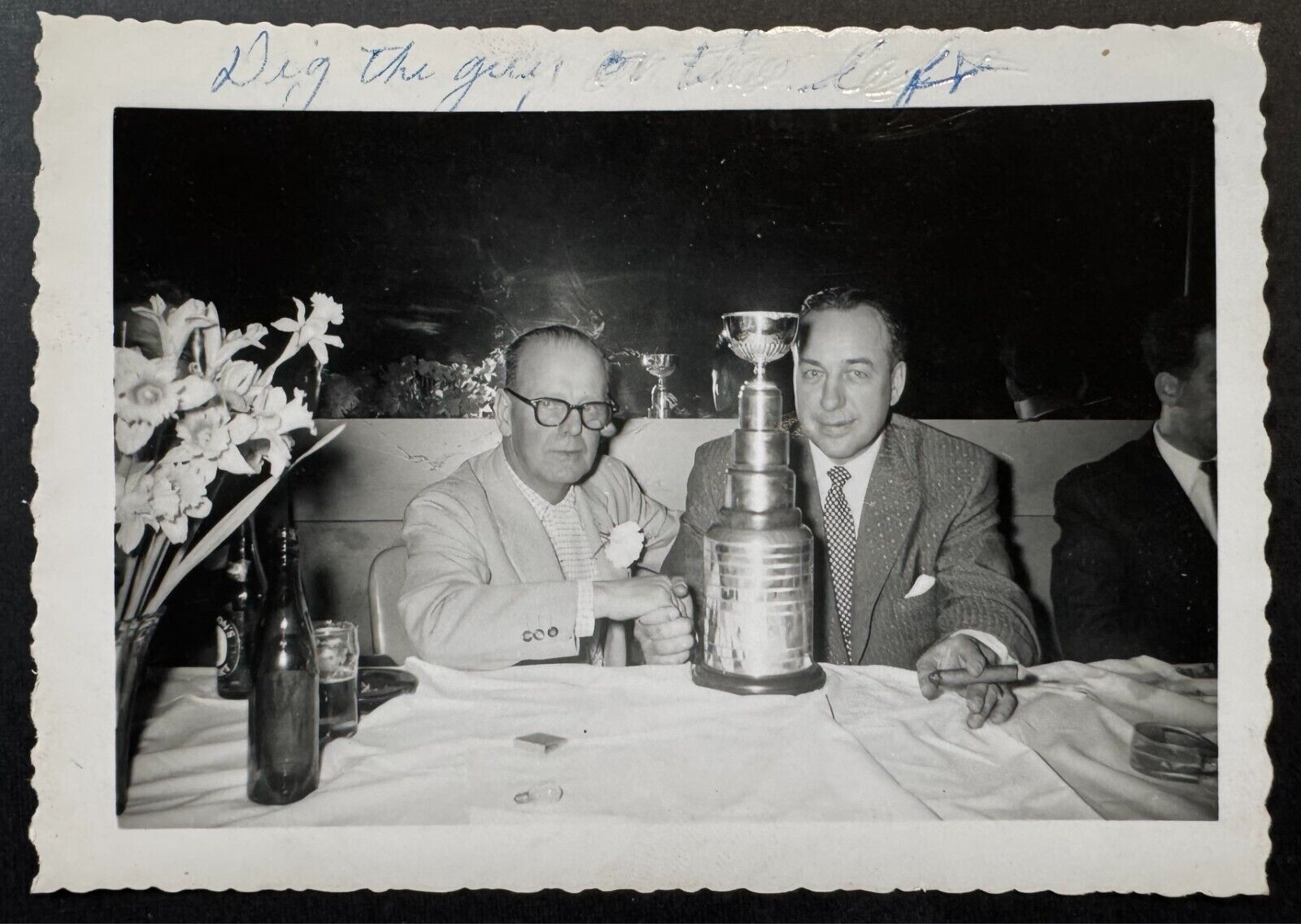 C 1950 Type 1 Montreal Canadiens Coach Toe Blake Mini Stanley Cup Phot ...
