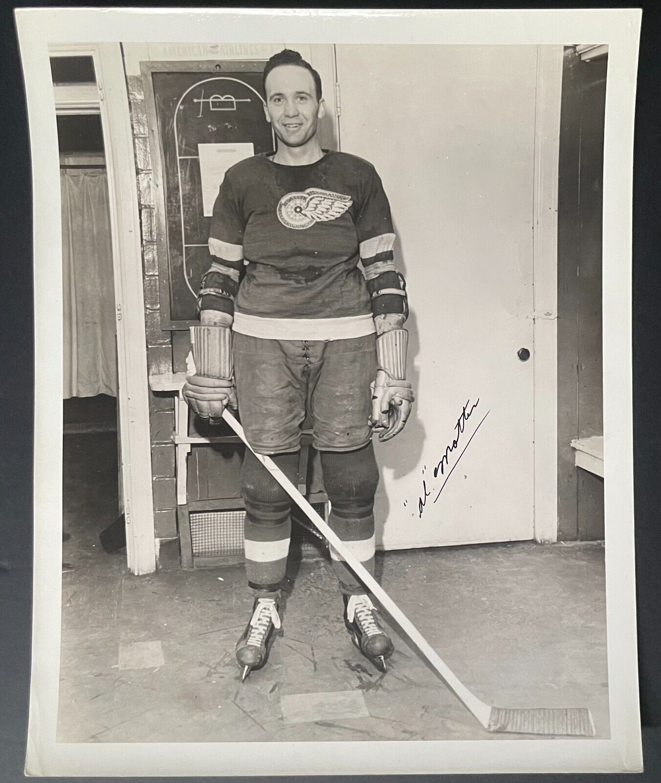 1940 NHL Hockey Detroit Red Wings Alex Al Motter Type 1 Vintage Photo ...