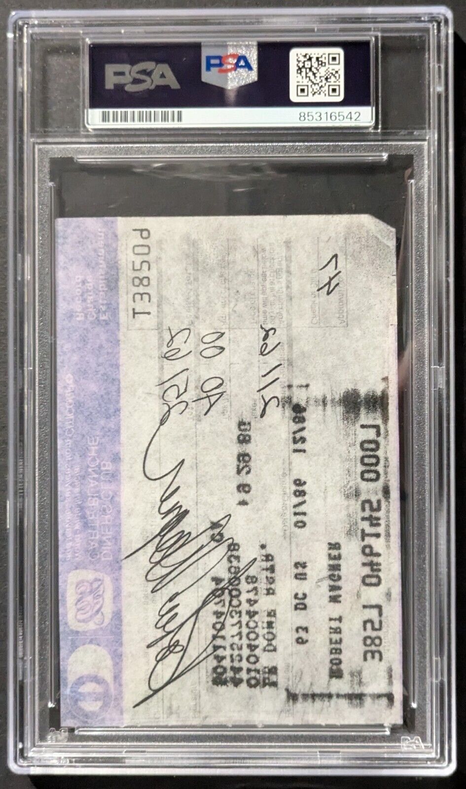 Robert Wagner Signed Autographed Receipt American Actor Hollywood Vint ...