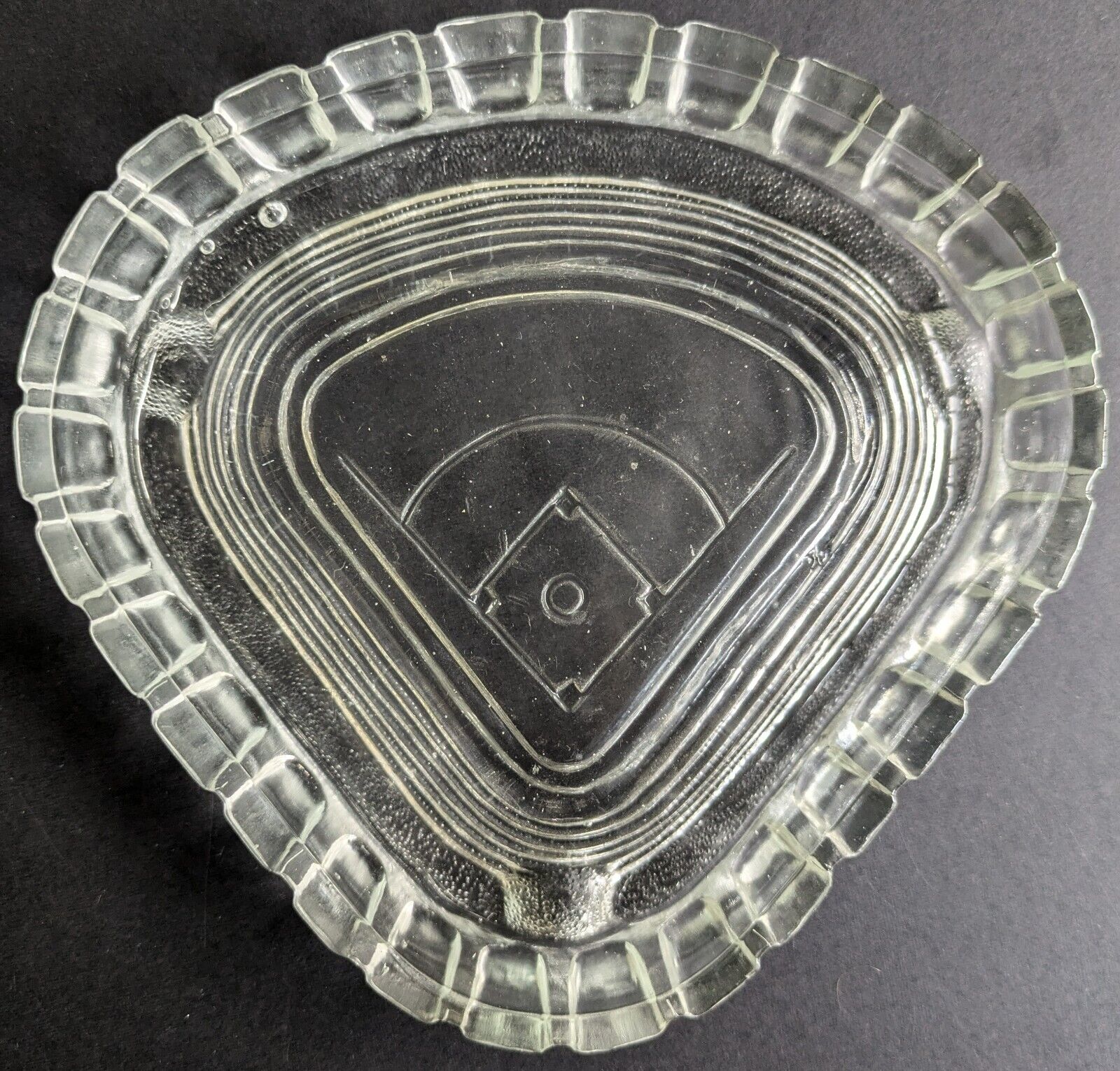 Circa 1940s Baseball Diamond Vintage Glass Ashtray – Glory Days Sports