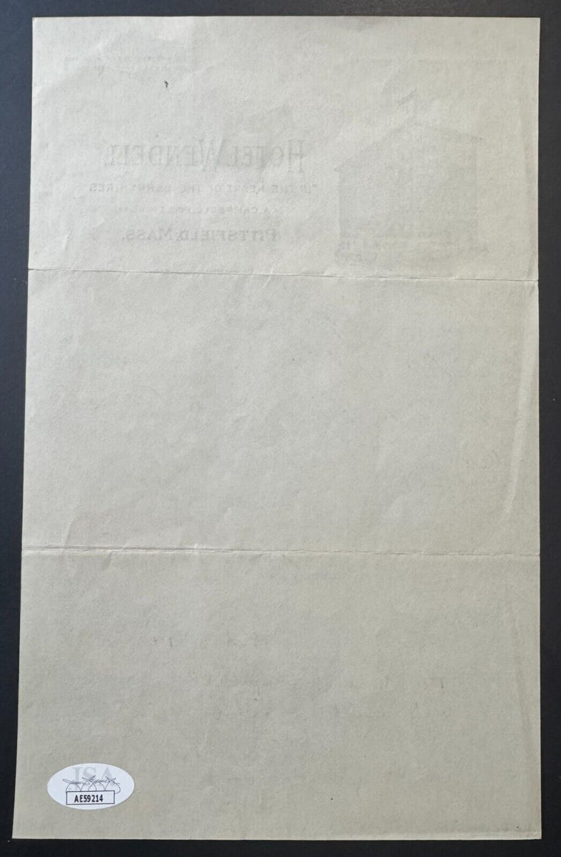 1928 Letter Written By Naval Officer Admiral Richard E. Byrd JSA Aviat ...