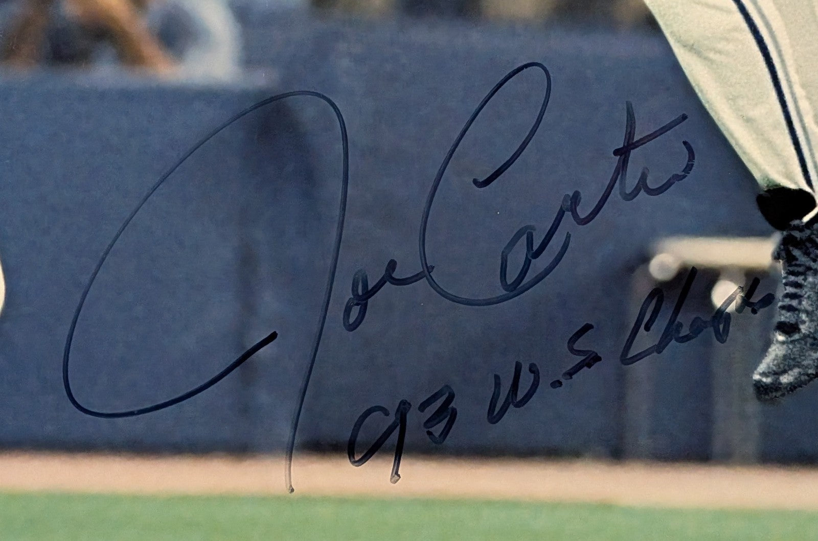 Toronto Blue Jays Joe Carter Signed Poster Frozen Pond Holo World Seri ...