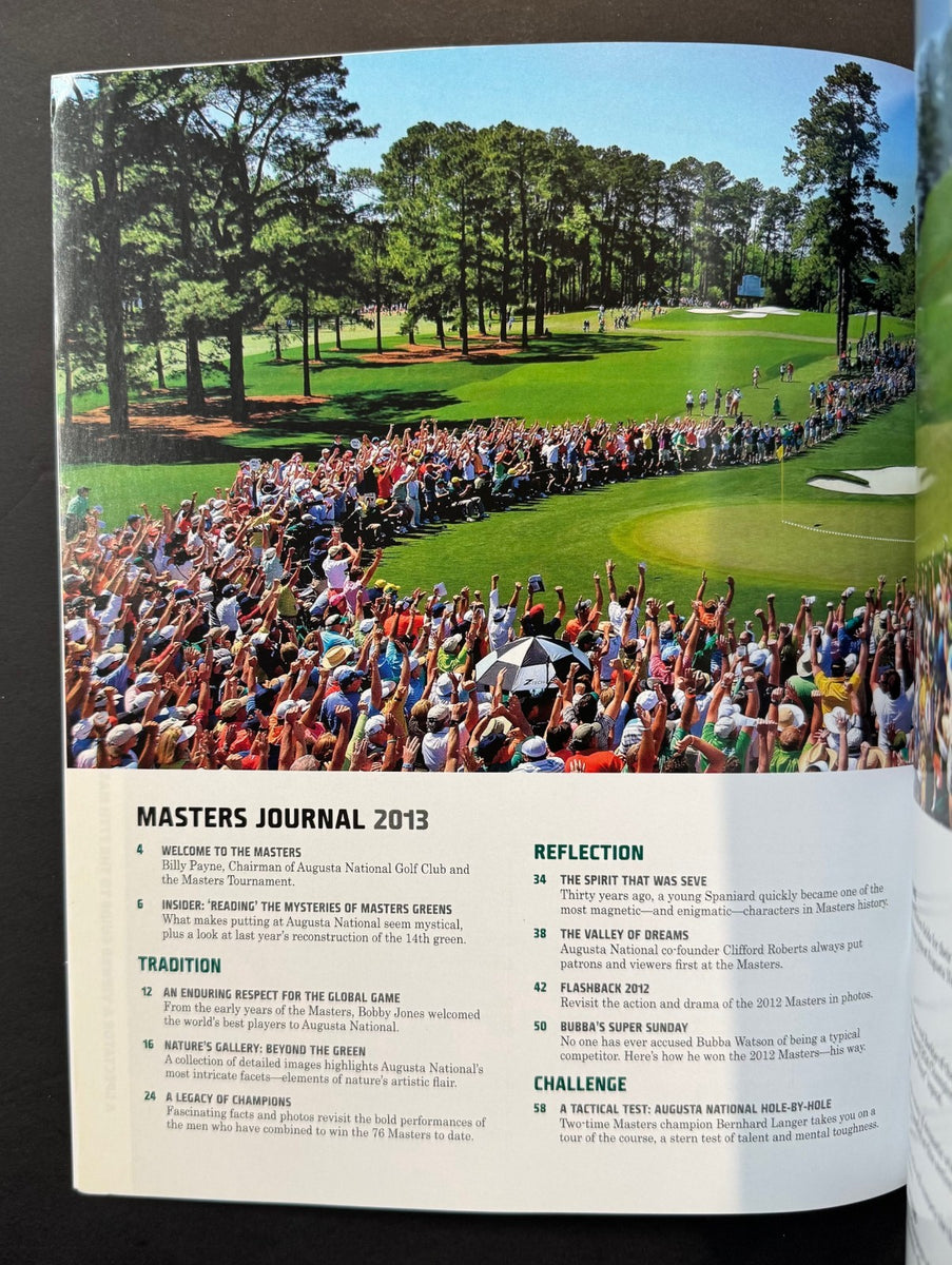 2013 Masters Tournament Augusta National Program Georgia Golf Adam Sco ...