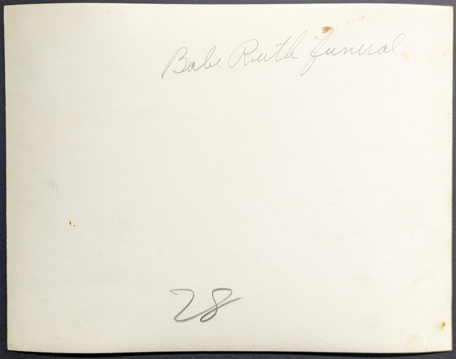 1948 Babe Ruth Funeral Type 1 Photo Silver Gelatin Open Casket RMY Auc ...