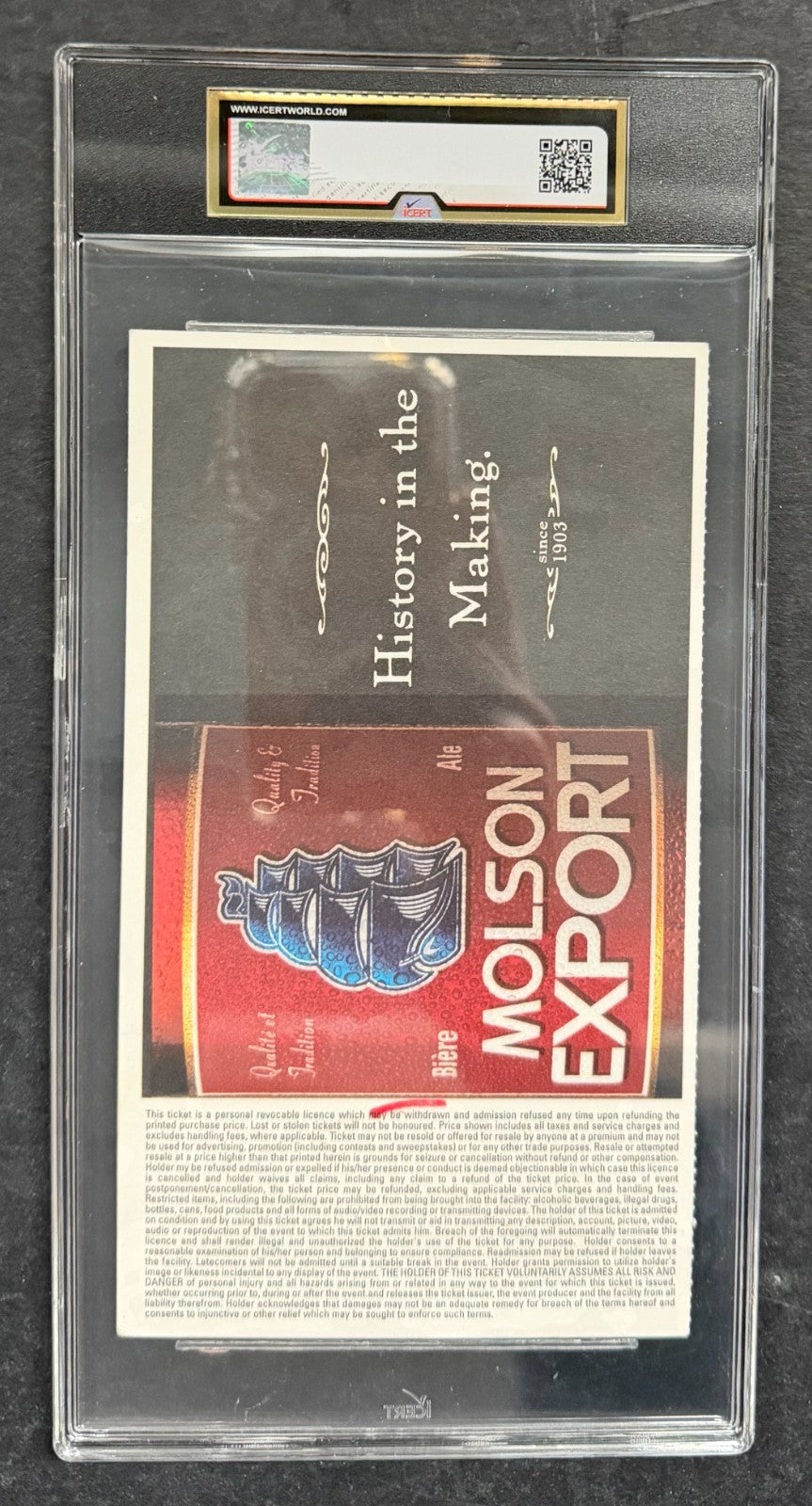 Maple Leaf Gardens Final Game Full Ticket iCert Toronto Blackhawks NHL ...