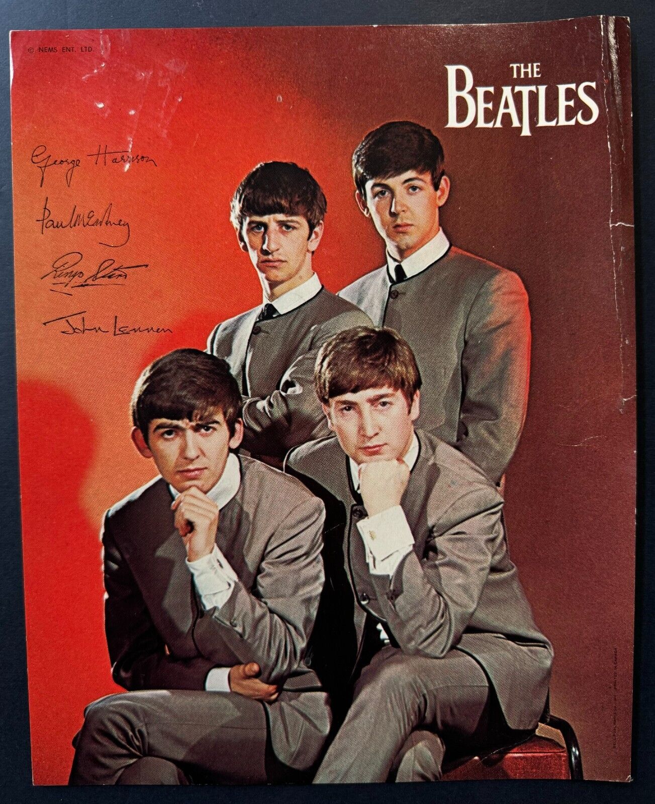 1964 Nems Issued Card Type Stock Publicity Photo Of The Beatles Vintag ...