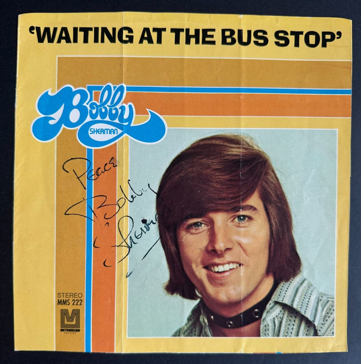 Bobby Sherman Signed Autographed Cover 45 Single Sleeve Waiting At The ...