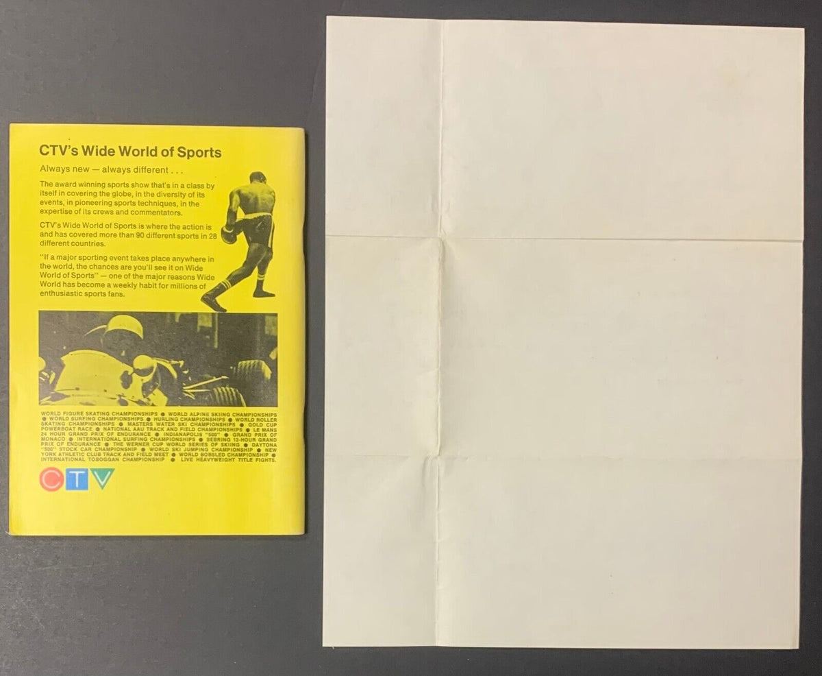 1968 CFL Football Official Record Manual + Letter Addressed To Clevela ...