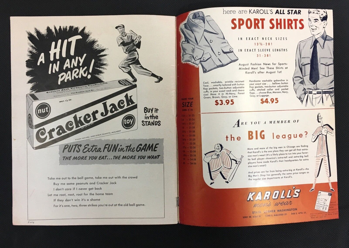 1950 MLB All Star Game Program Comiskey Park Chicago White Sox Basebal ...