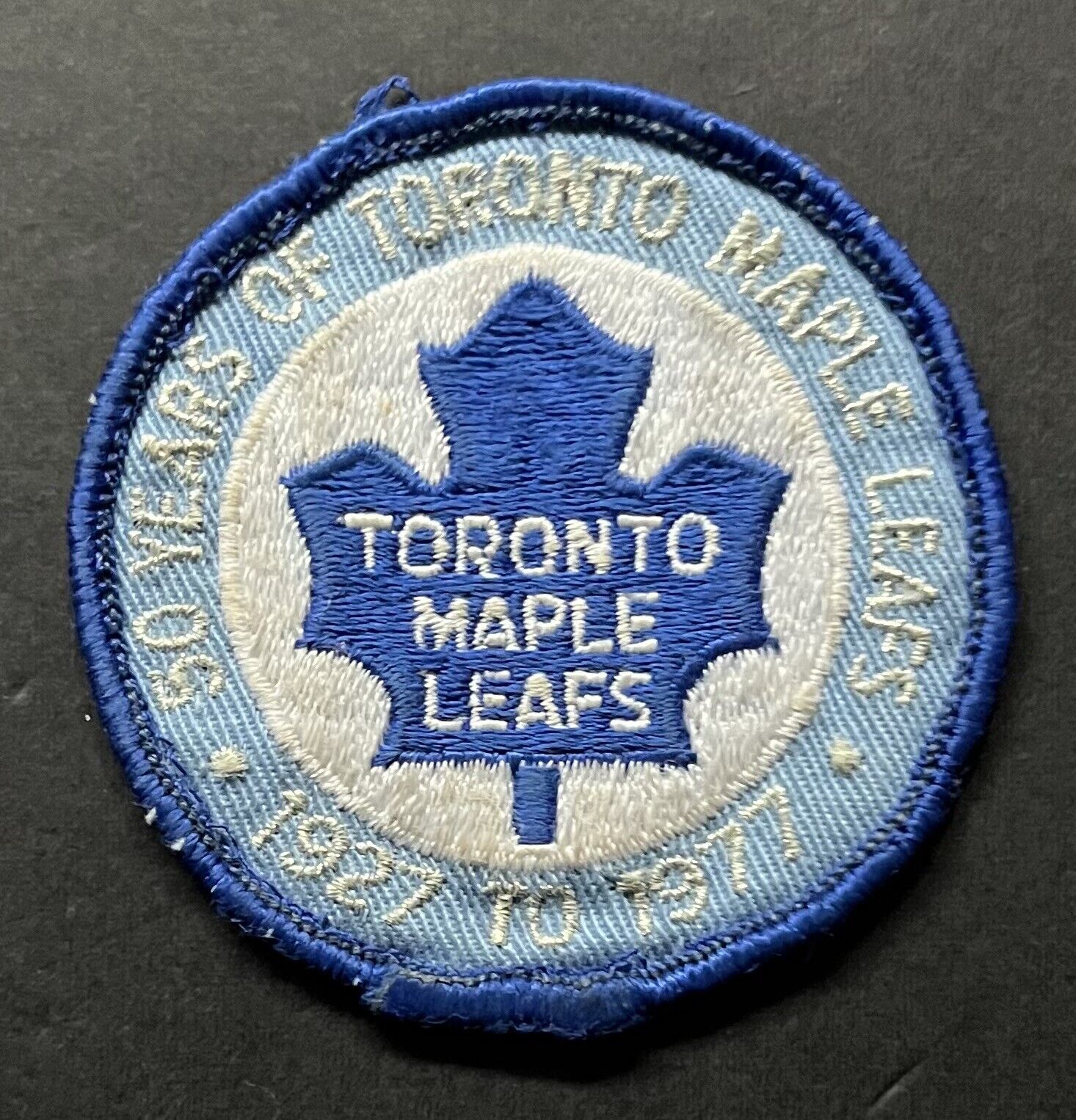 Original Very Rare Toronto Maple Leafs 50th Anniversary NHL Hockey Pat ...