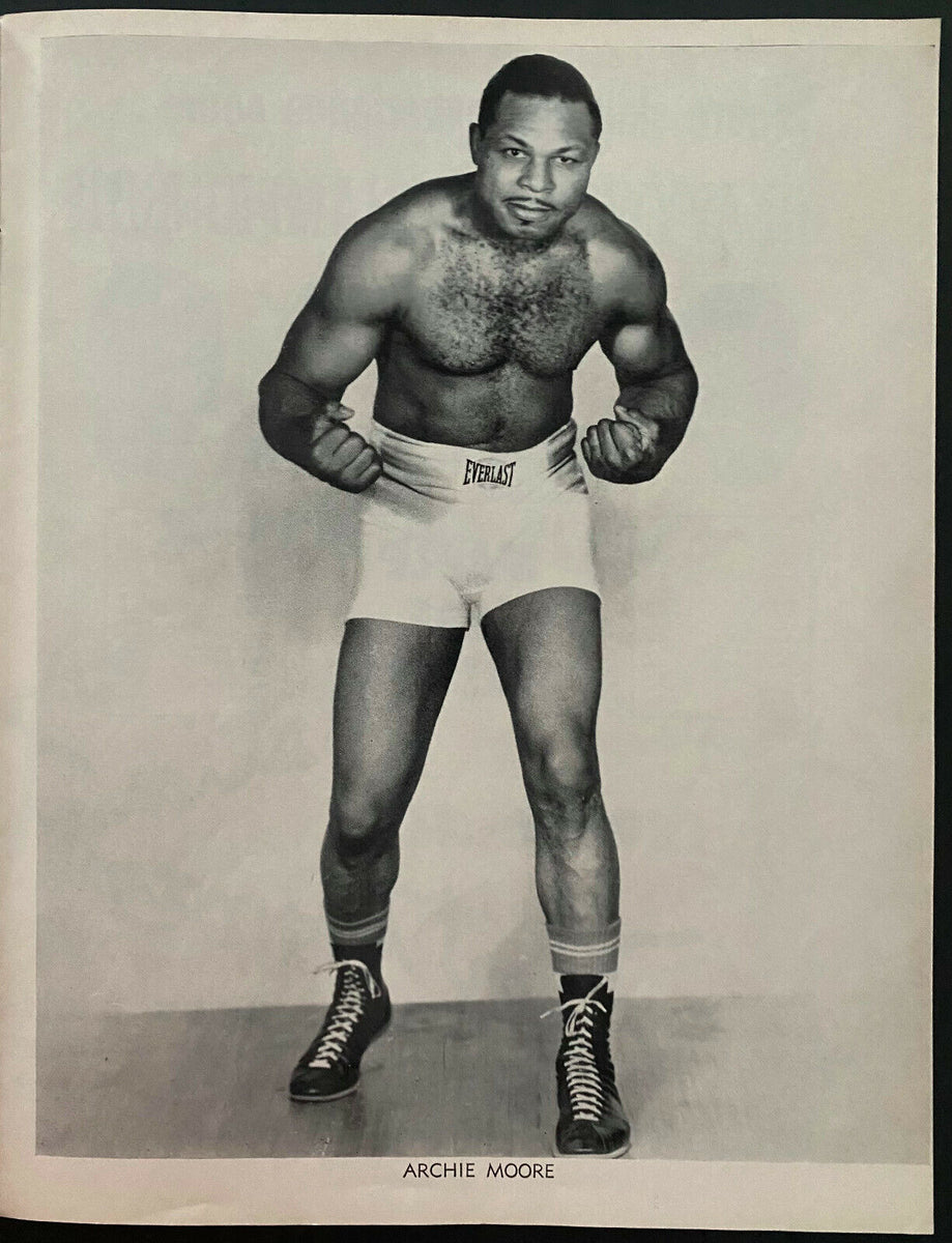 1956 Moore vs Parker Heavyweight Championship Boxing Program + 4 Docum ...