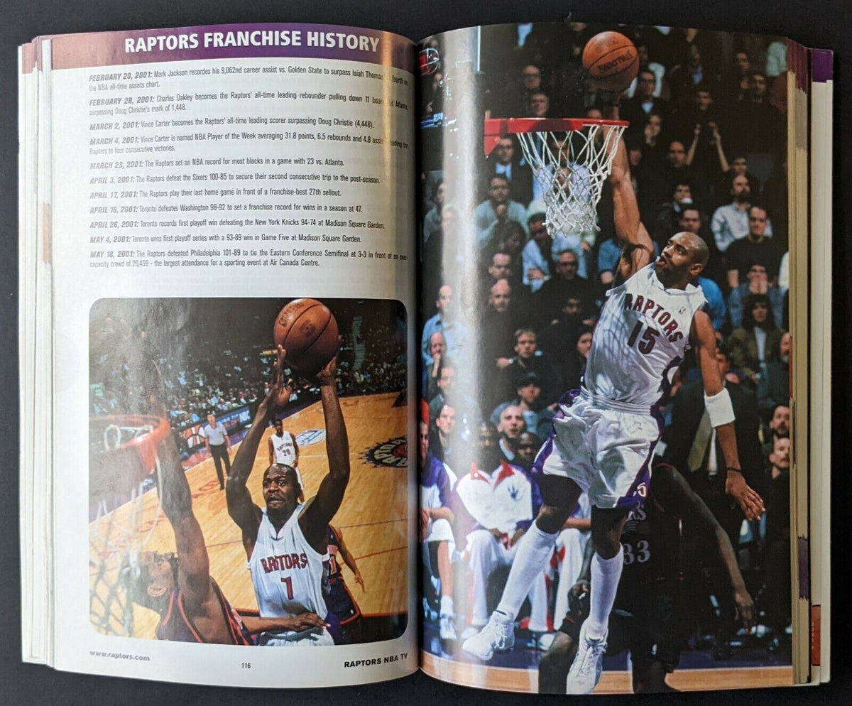 2001-2002 Toronto Raptors NBA Basketball Media Guide Vintage Carter Ol ...