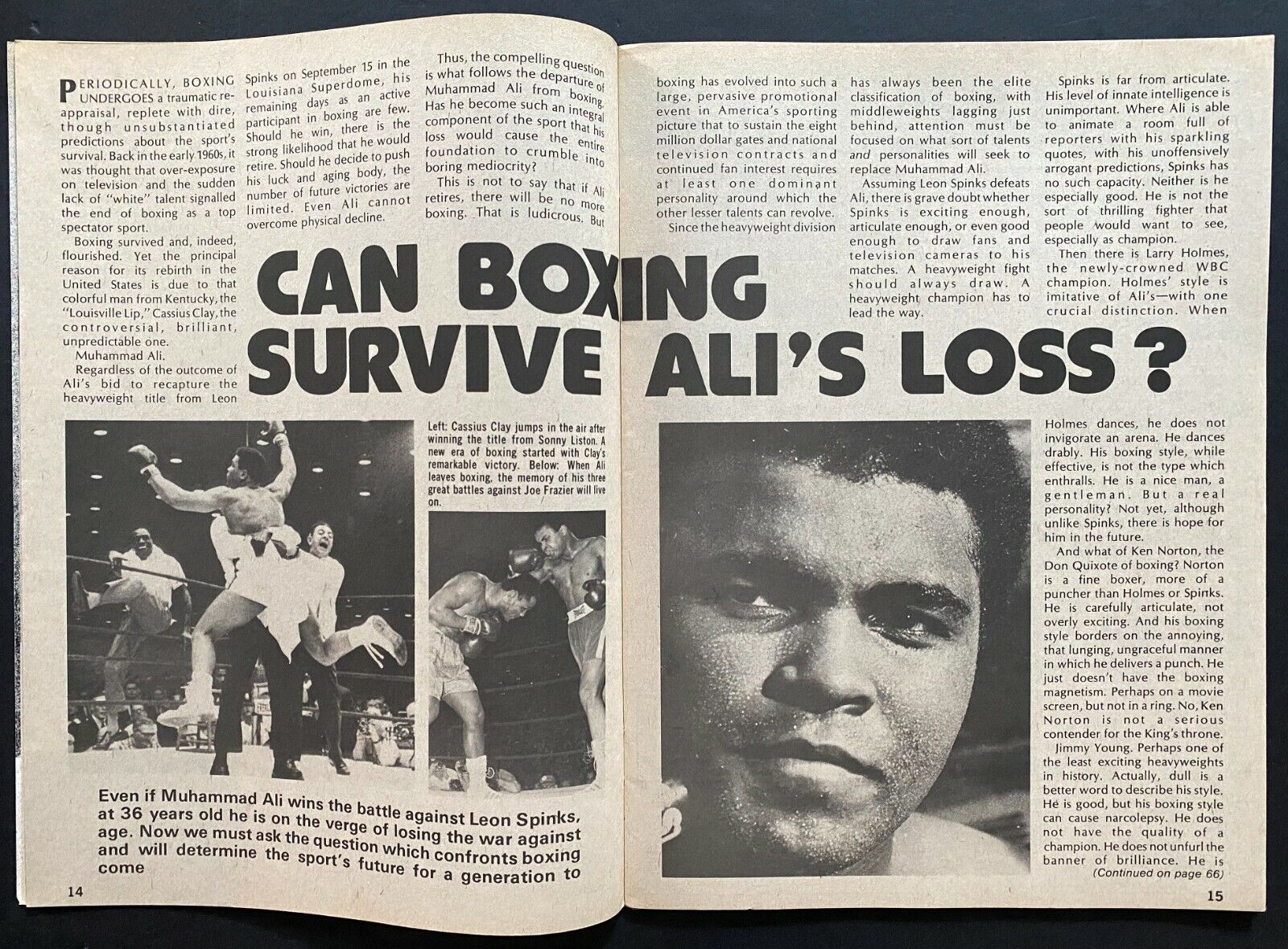 1978 Vintage Boxing Home Program Muhammad Ali Leon Sprinks Title Fight ...