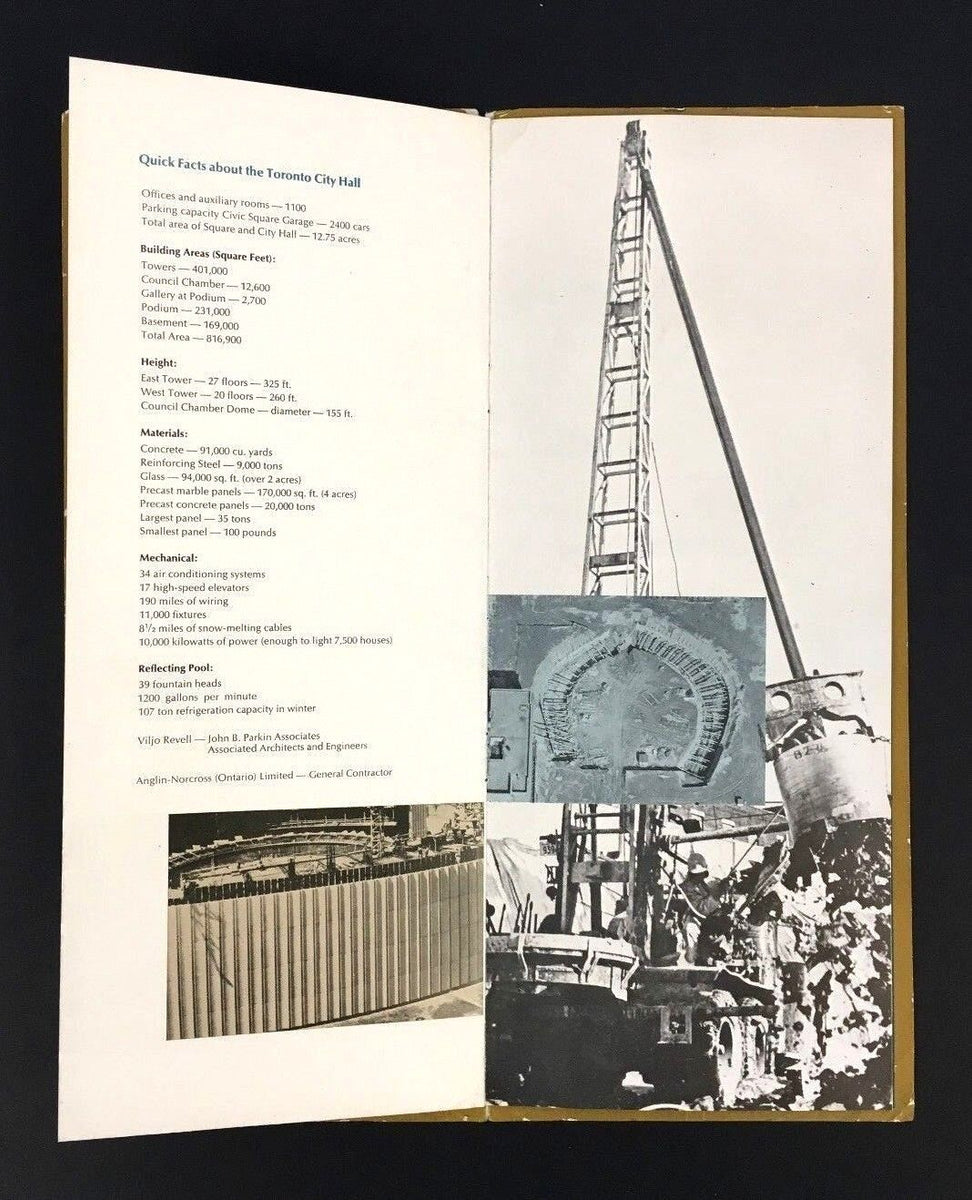 1965 Toronto City Hall + Nathan Phillips Square Program From Grand Ope ...