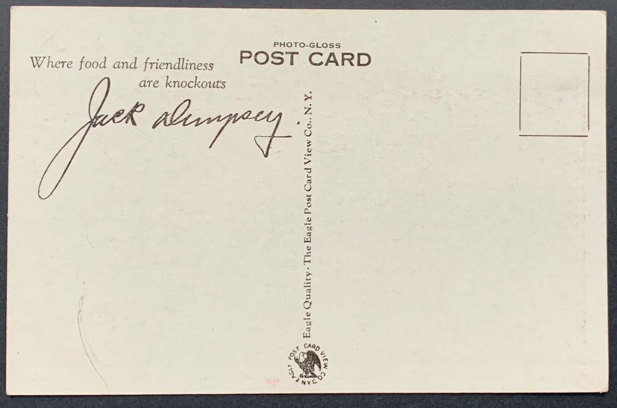 1930's Jack Dempsey Postcard Restaurant Madison Square Garden New York ...