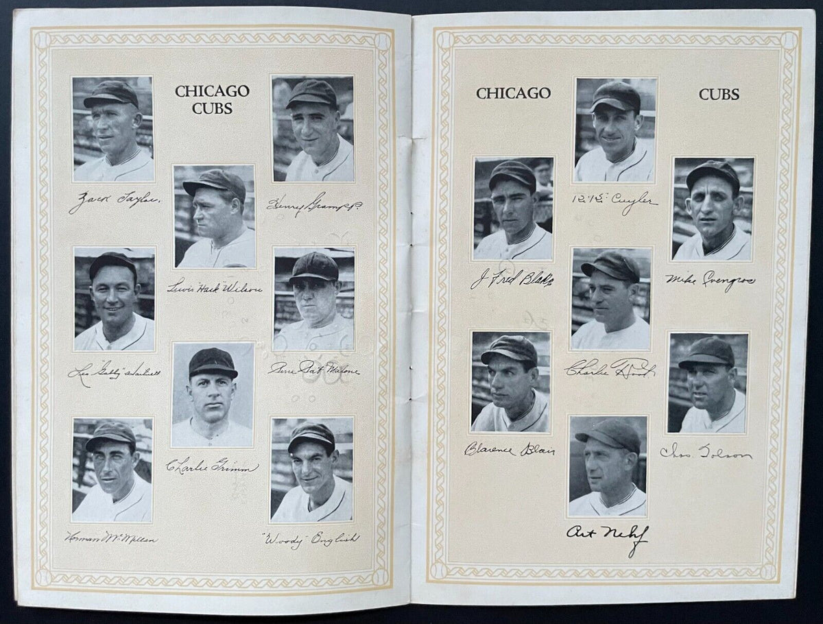 1929 World Series Program Wrigley Field Chicago Cubs Philadelphia Athl ...