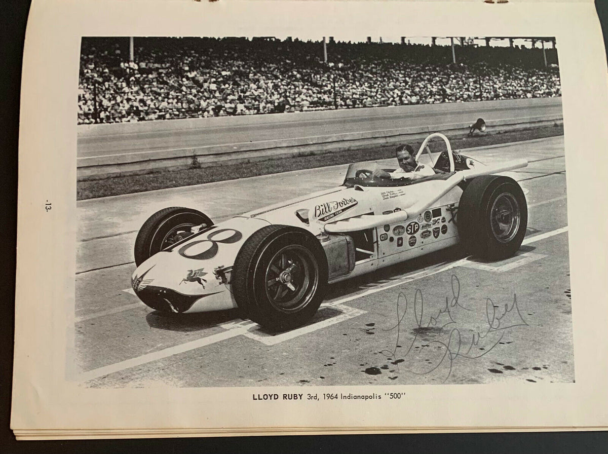1964 Indy Racing Program Signed Lloyd Rugby 150 Mile USAC Trenton Spee ...