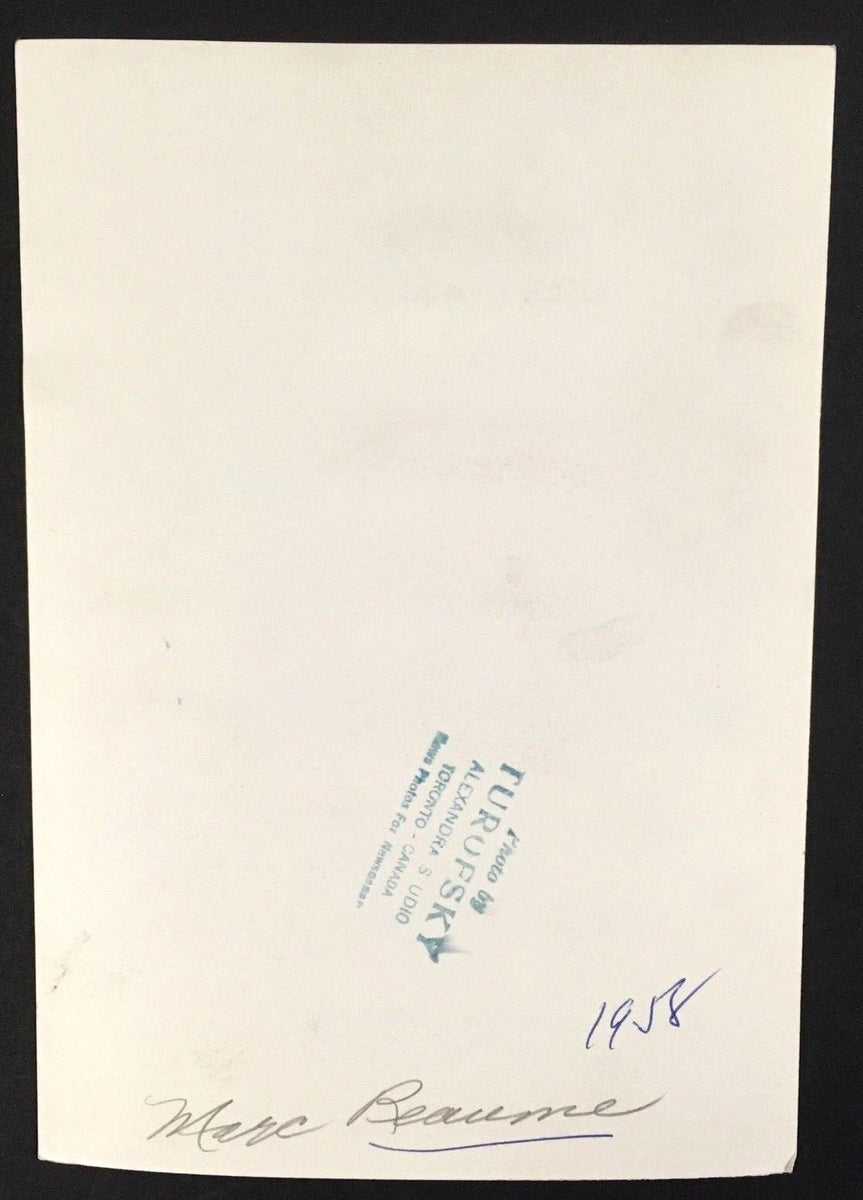 1958 Toronto Maple Leafs Marc Reaume Turofsky Photo Vintage Hockey NHL ...