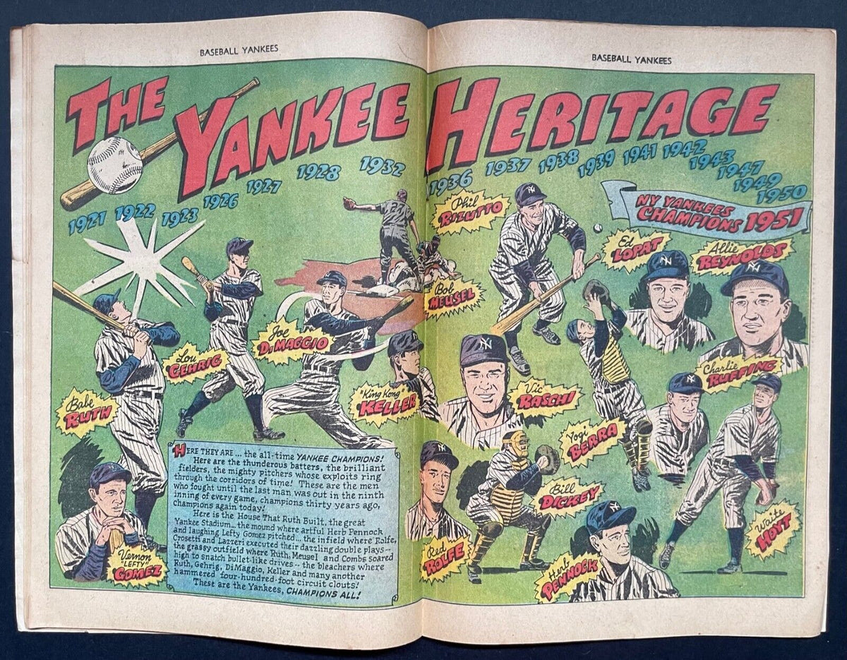 1951 New York Yankees Fawcett Comic World Series Champion Mantle DiMag ...