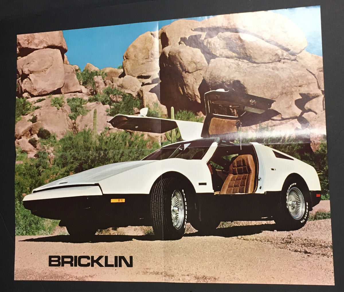 1974 Bricklin Car Brochure + Foldout Poster Vintage Classic Car Advert ...