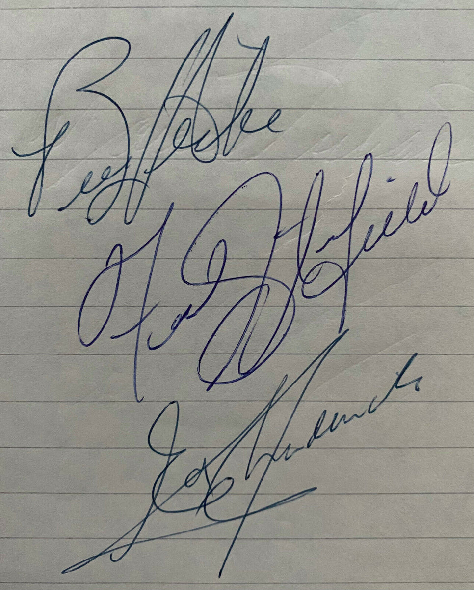 Vintage NHL Hockey Autographs Bill Hicke Fred Stanfield Ed Chadwick Si ...