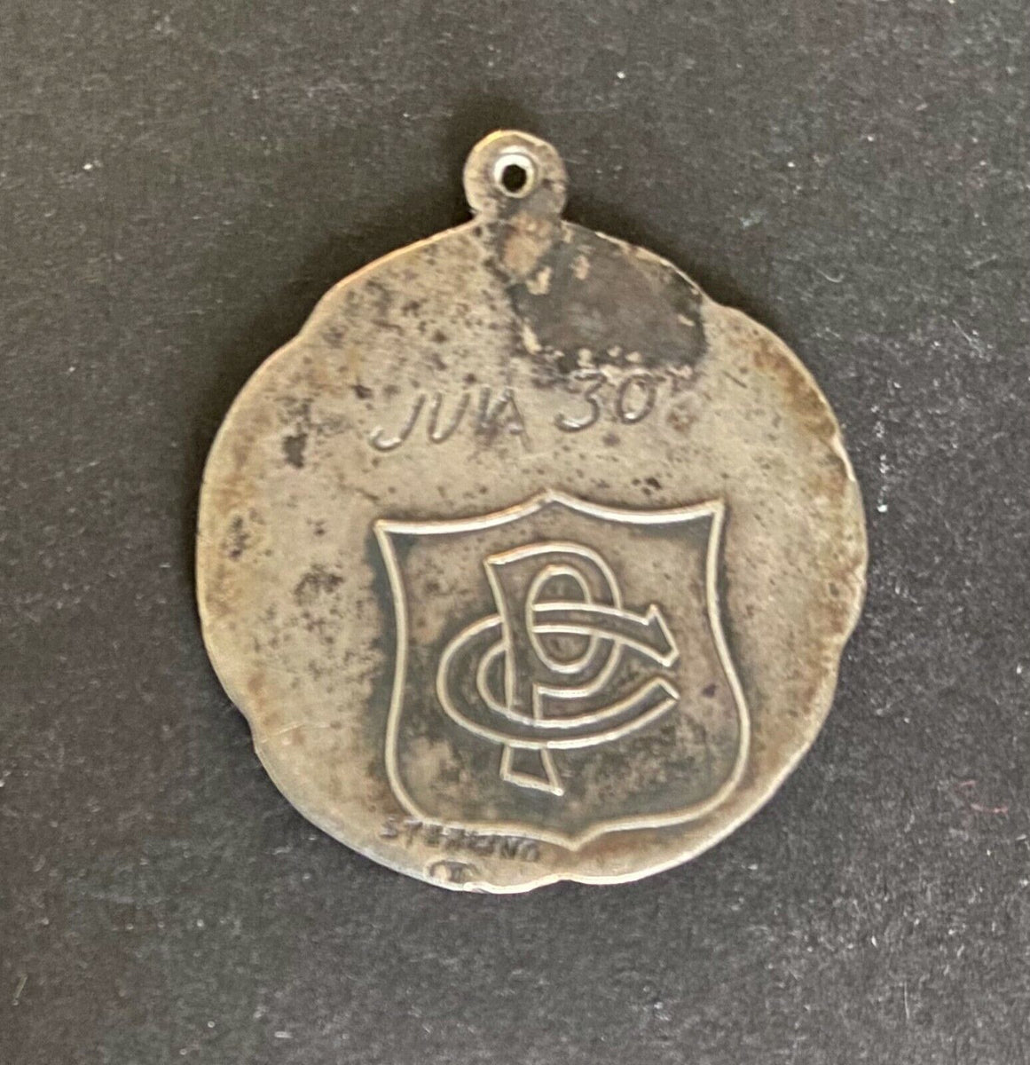 1930 Vintage Toronto City Playgrounds Sterling Silver Baseball Medal V ...