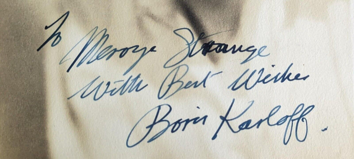 Boris Karloff Signed Photo Autographed + 1975 1st Edition Dear Boris B ...