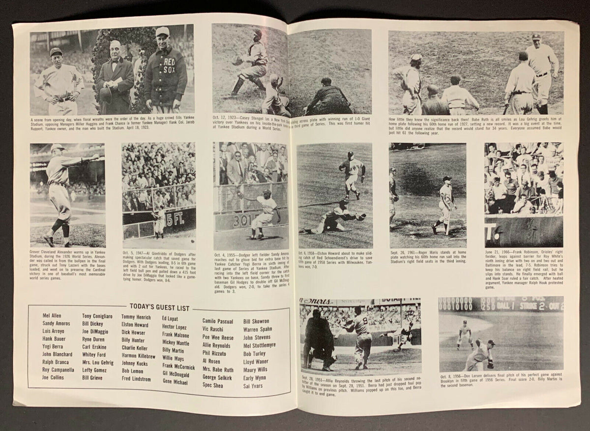 1976 Old Timers Day Yankee Stadium MLB Program New York Yankees Gehrig ...