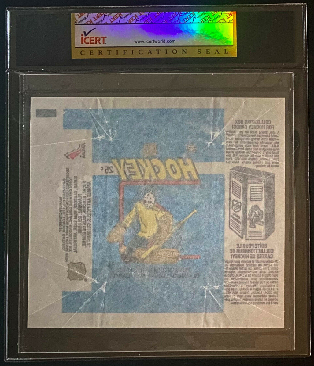 1982-83 O-Pee-Chee NHL Hockey Card Wax Pack Wrapper OPC Grant Fuhr Roo ...