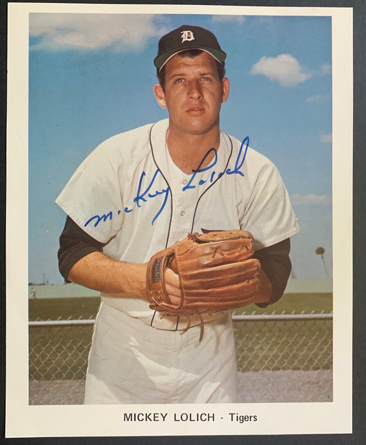 1970s Mickey Lolich Vintage Signed Photo MLB Autographed Detroit Tiger ...