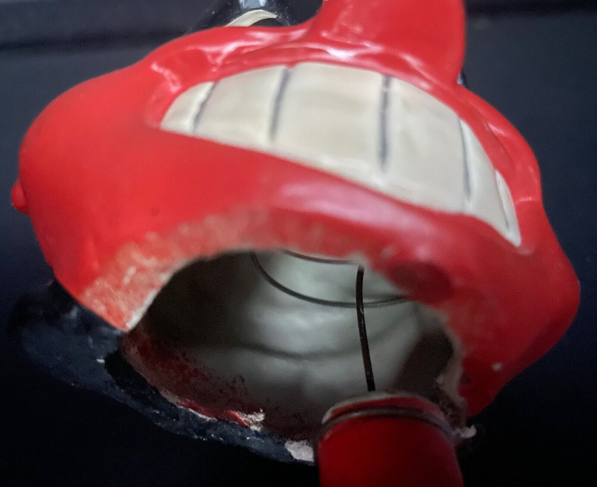 1960s Cleveland Indians White Square Base Chief Wahoo Bobblehead MLB B ...