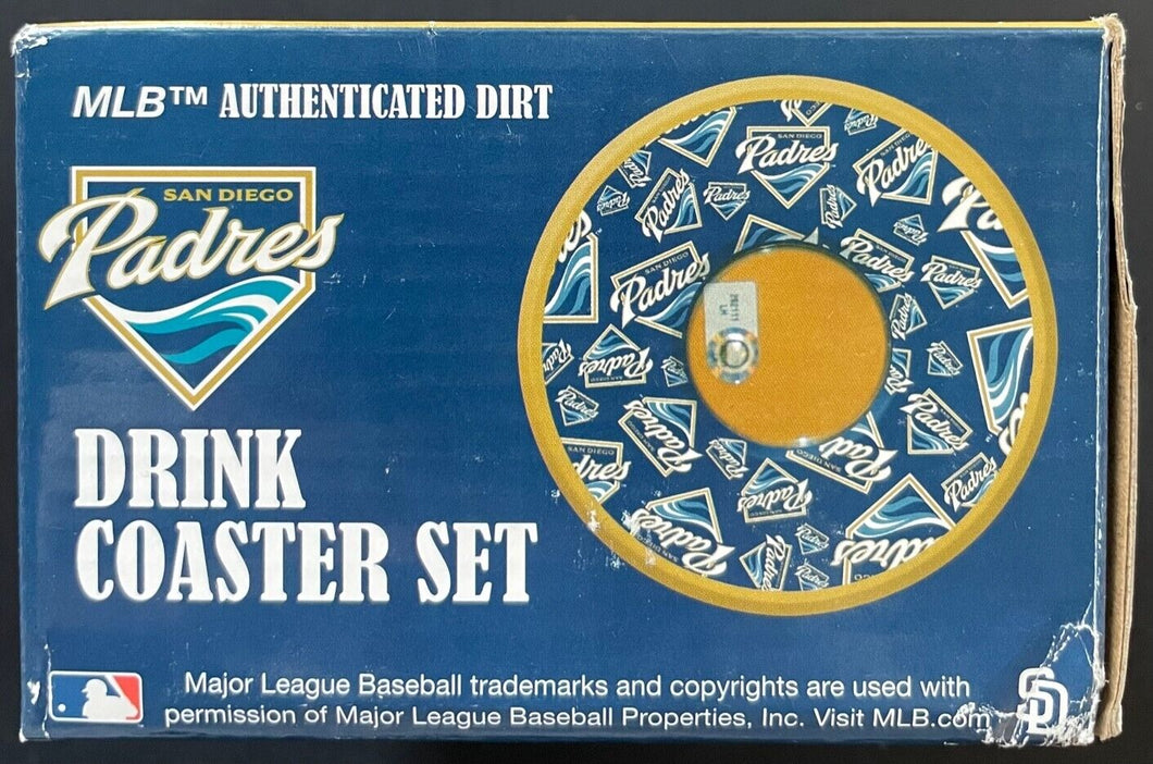 San Diego Padres Drink Coaster Set Petco Park MLB Authenticated On-Fie ...