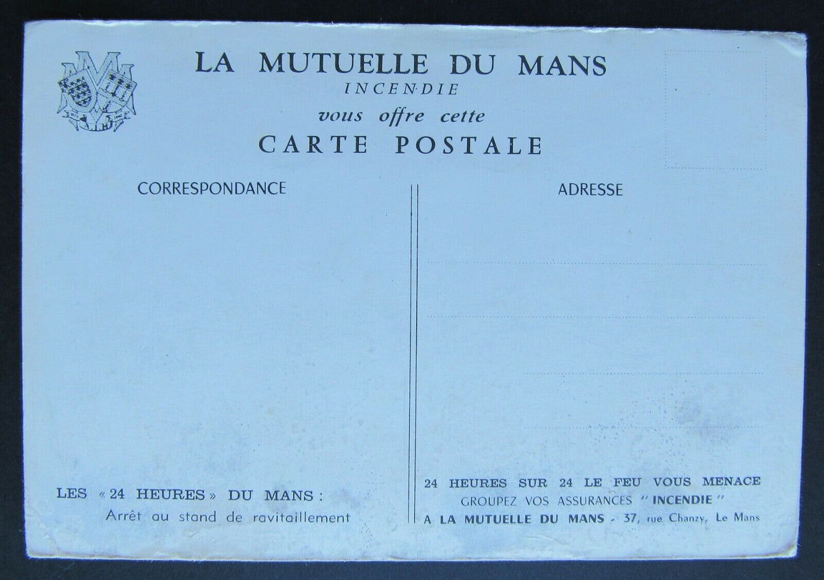 1950s Vintage Racing Postcard - 24 Hours Of Le Mans French Unposted ...