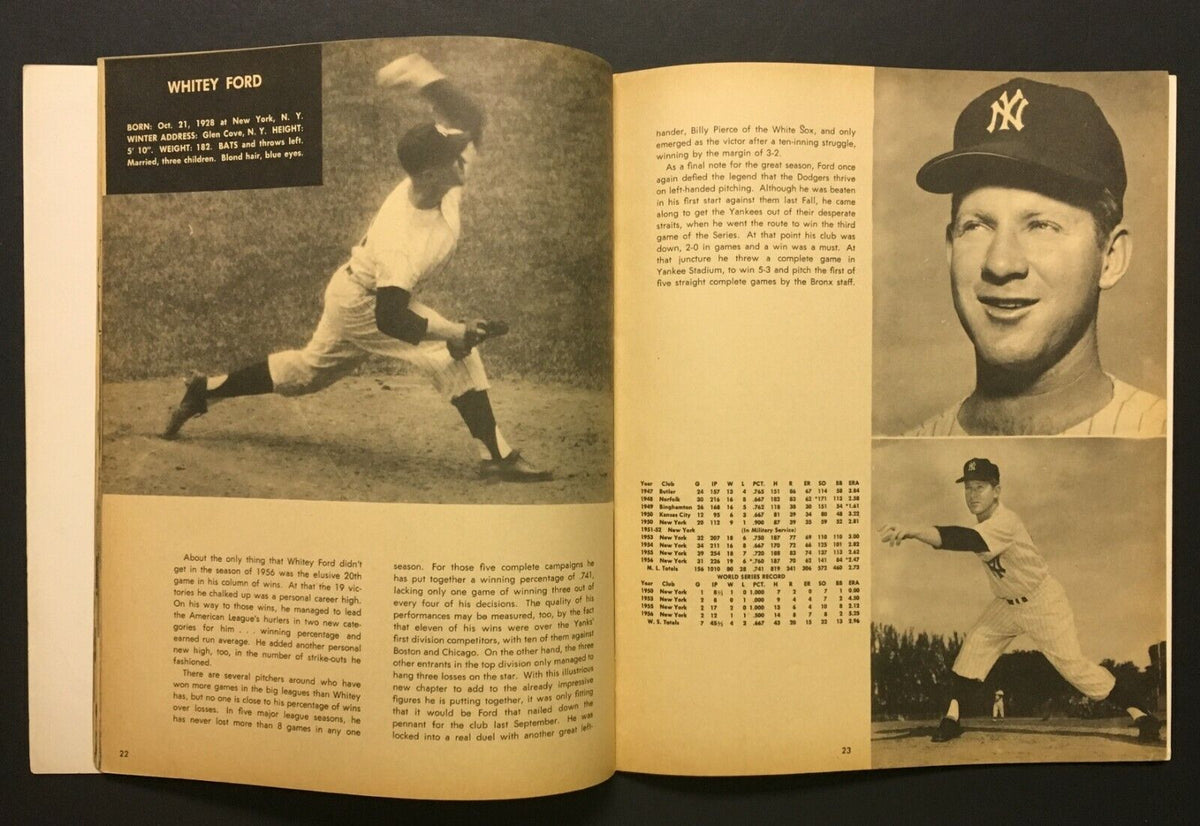 1957 New York Yankees MLB Baseball Yearbook World's Champions Mickey M ...