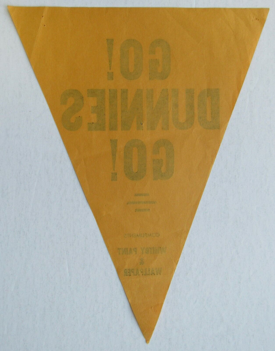 1958 Vintage Whitby Dunlops Promo Paper Pennant - World Ice Hockey Cha ...