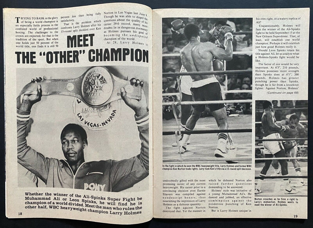 1978 Vintage Boxing Home Program Muhammad Ali Leon Sprinks Title Fight ...
